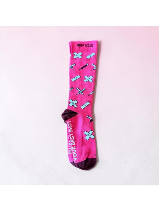 Figs | Intimates & Sleepwear | Figs Compression Sock Medium Pink ...